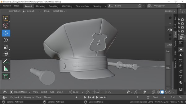 POLICE HAT 3D model - TurboSquid 1978866