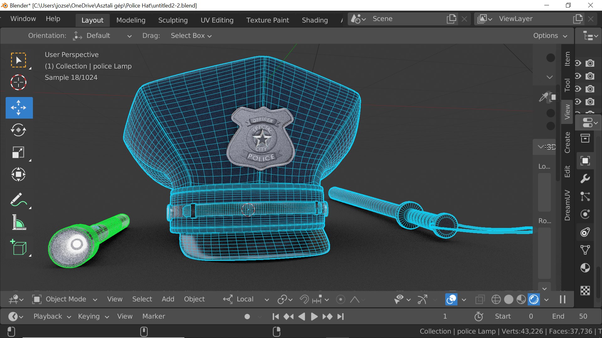 POLICE HAT 3D Model - TurboSquid 1978866
