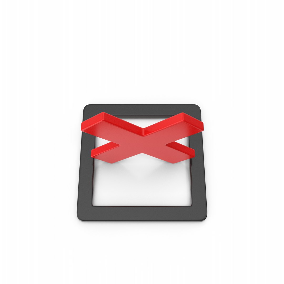 X Mark 3D model - TurboSquid 1838866