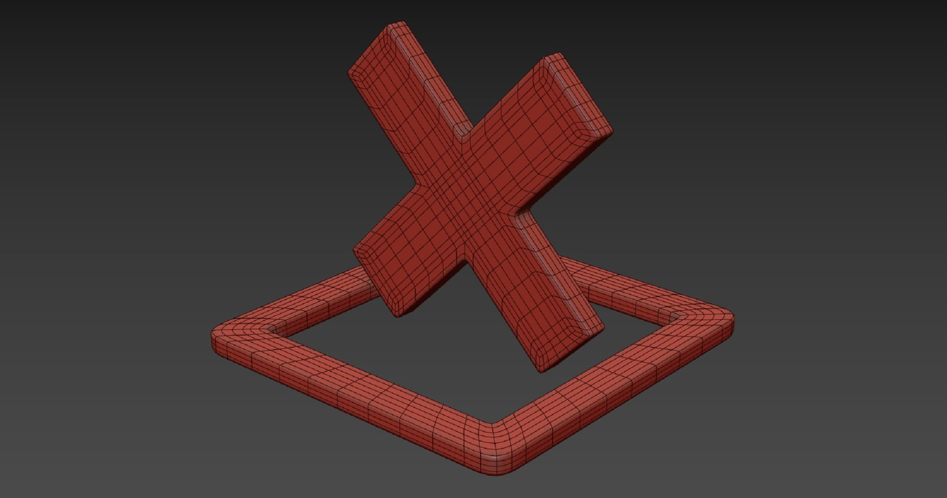 X Mark 3D model - TurboSquid 1838866