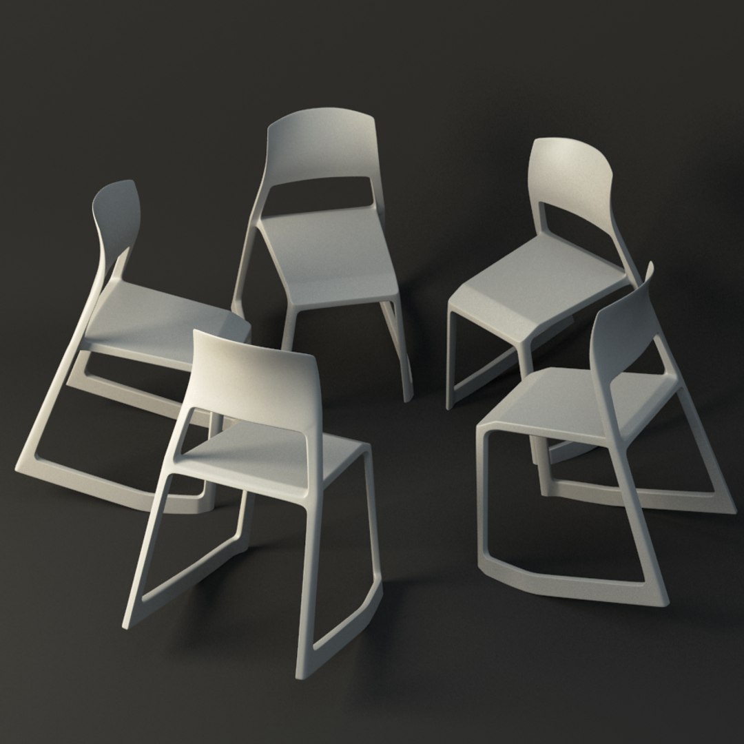 3d Model Of Tip Ton Chair