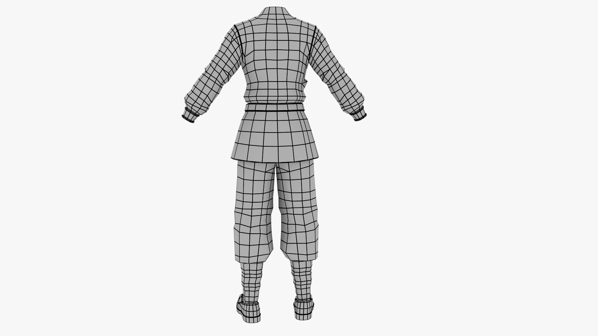 Martial Arts Robe Base Mesh 3D Model - TurboSquid 2152844
