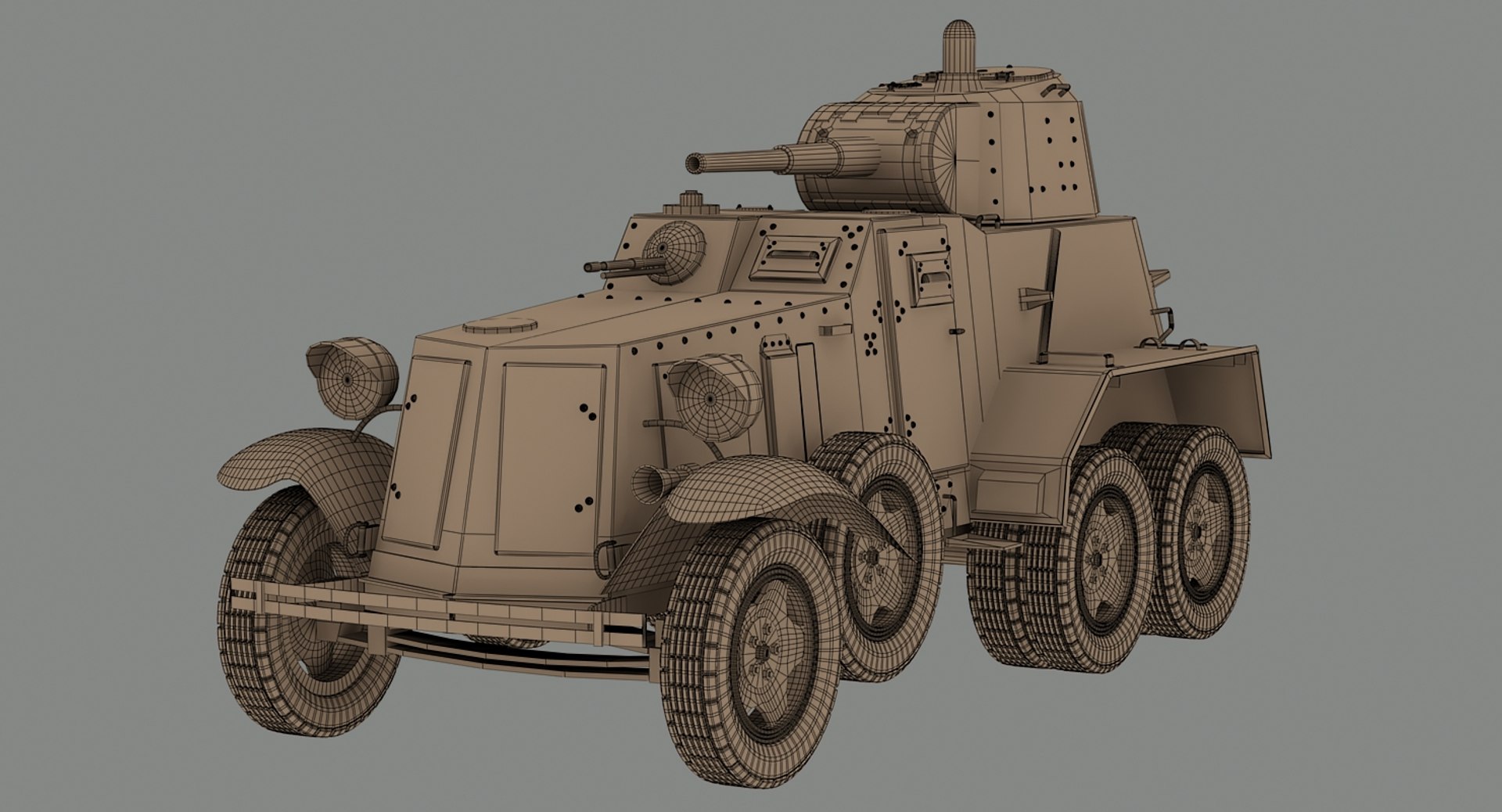3d ww2 soviet ba10 armored