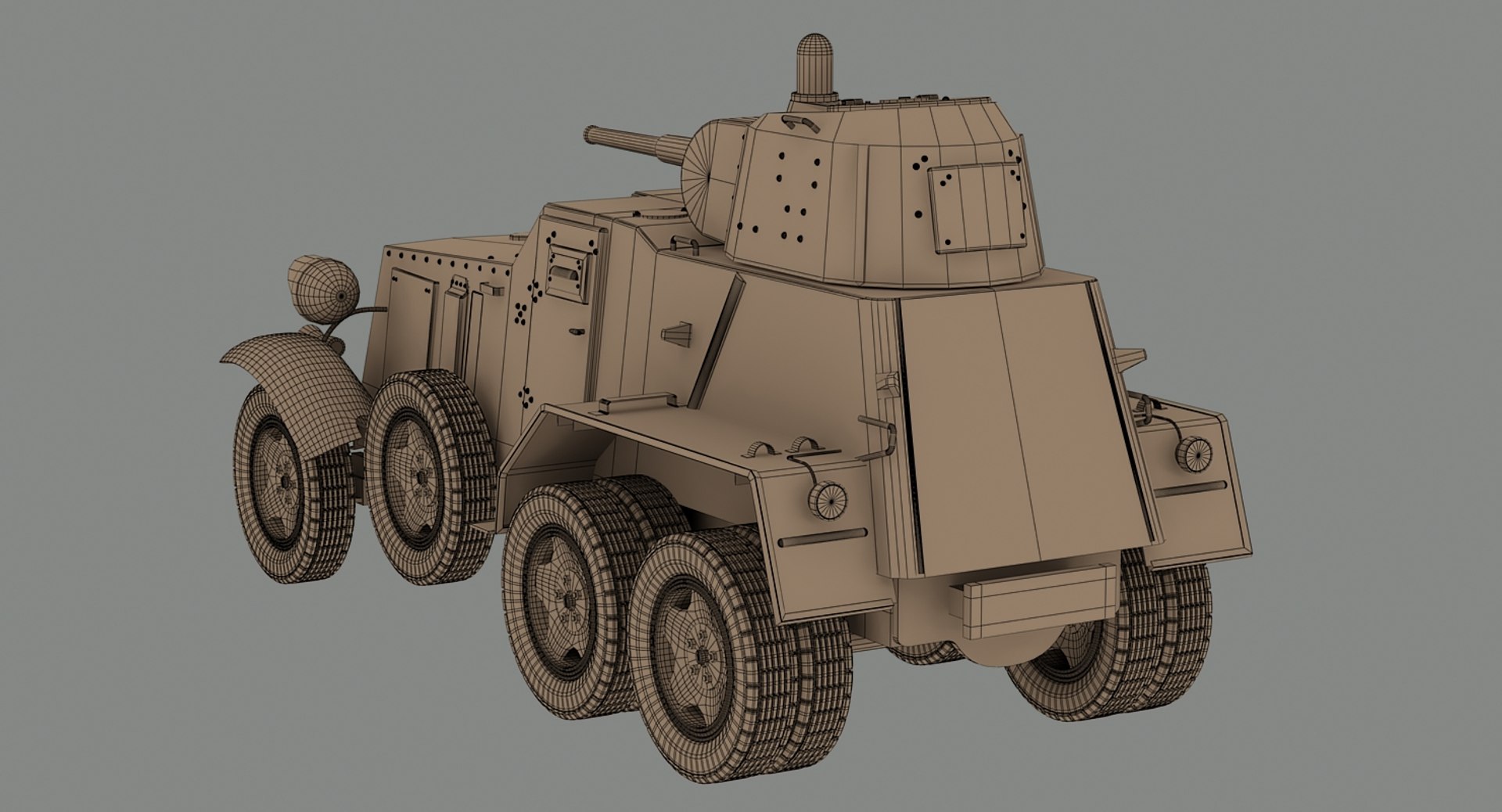 3d ww2 soviet ba10 armored