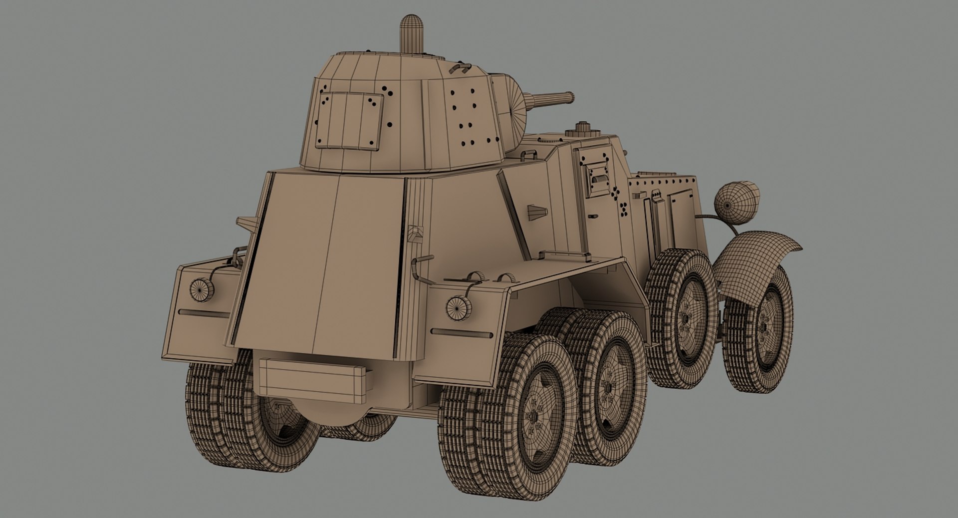 3d ww2 soviet ba10 armored