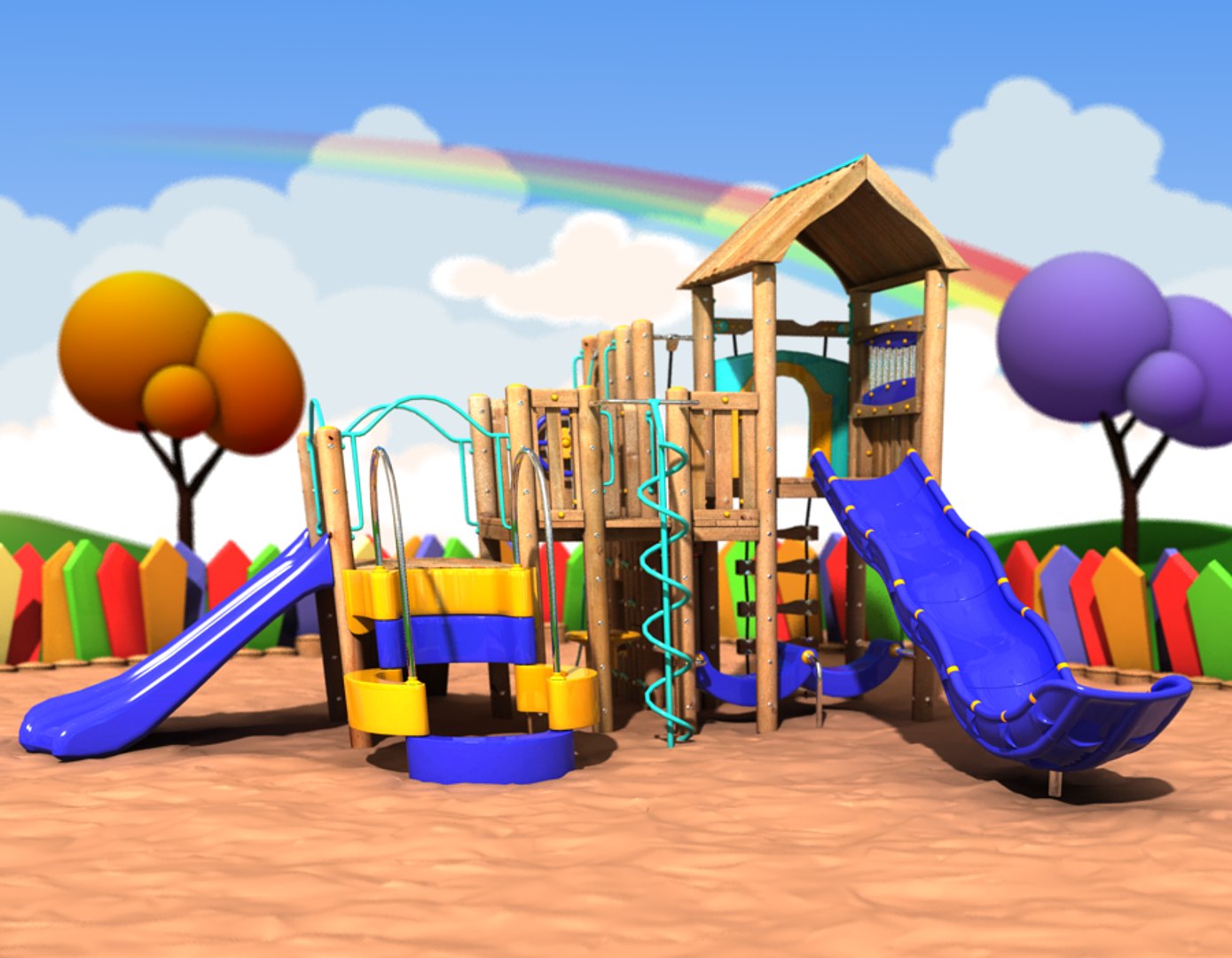 Playground Slide 3d Model