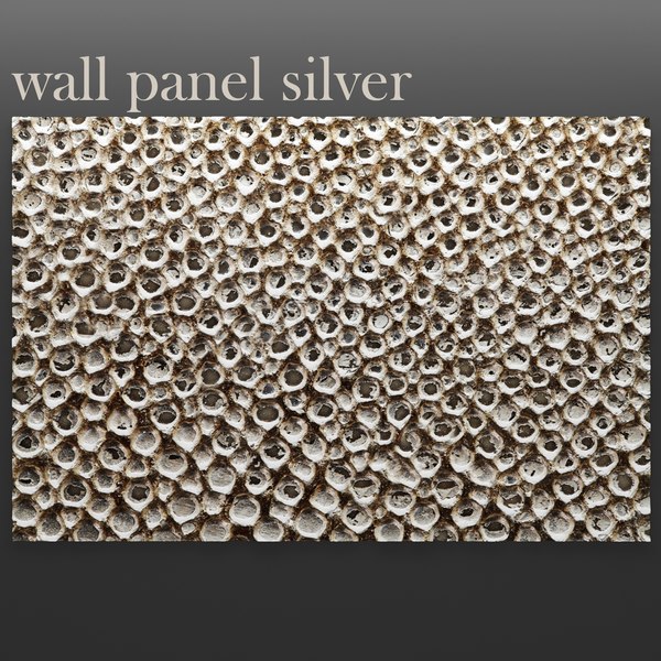 3d wall panel silver