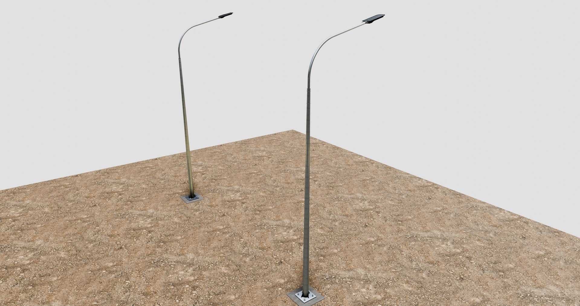 6MT LIGHTING POLE-SINGLE BENDING ARM 3D Model - TurboSquid 2296282