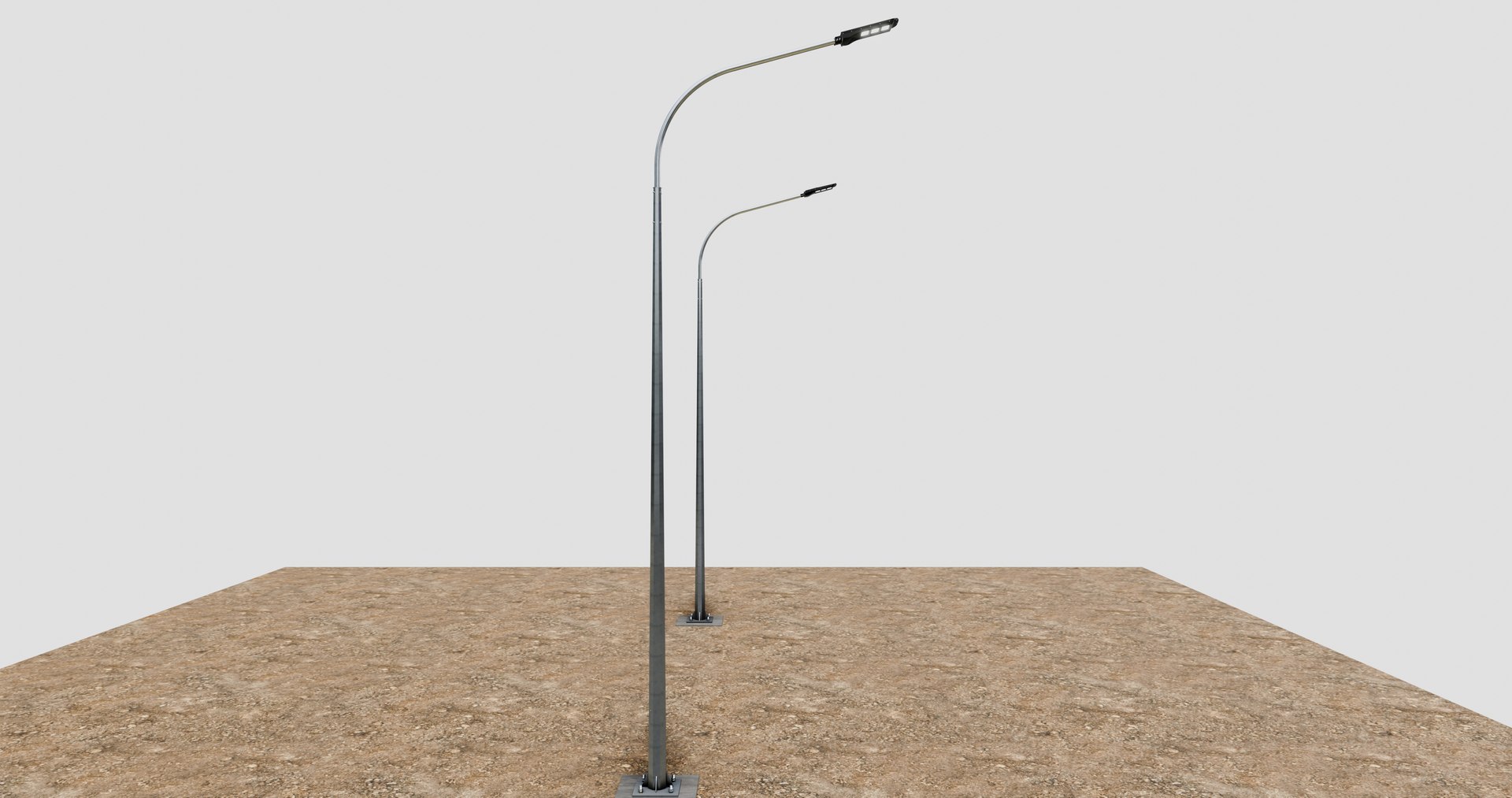 6MT LIGHTING POLE-SINGLE BENDING ARM 3D Model - TurboSquid 2296282