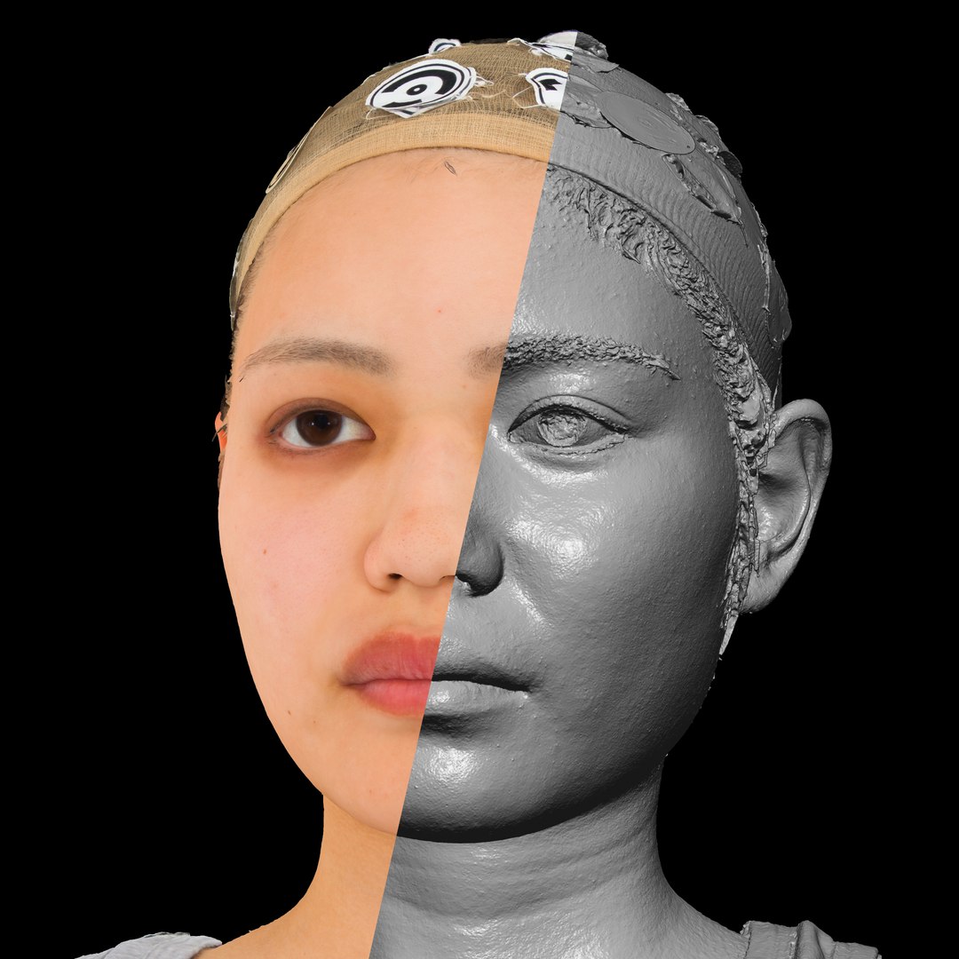 3D Asian Female 20s Head Scan 039 - TurboSquid 2105517