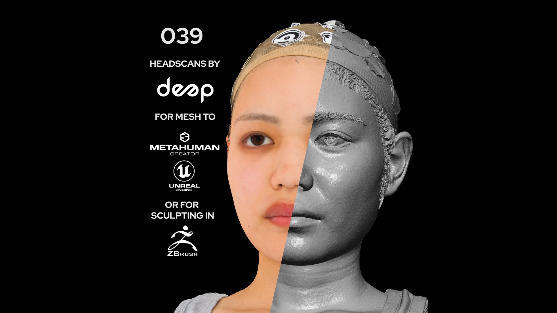 3D Asian Female 20s head scan 039 - TurboSquid 2105517