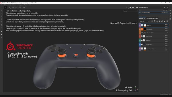 3D google stadia controller - TurboSquid 1418935