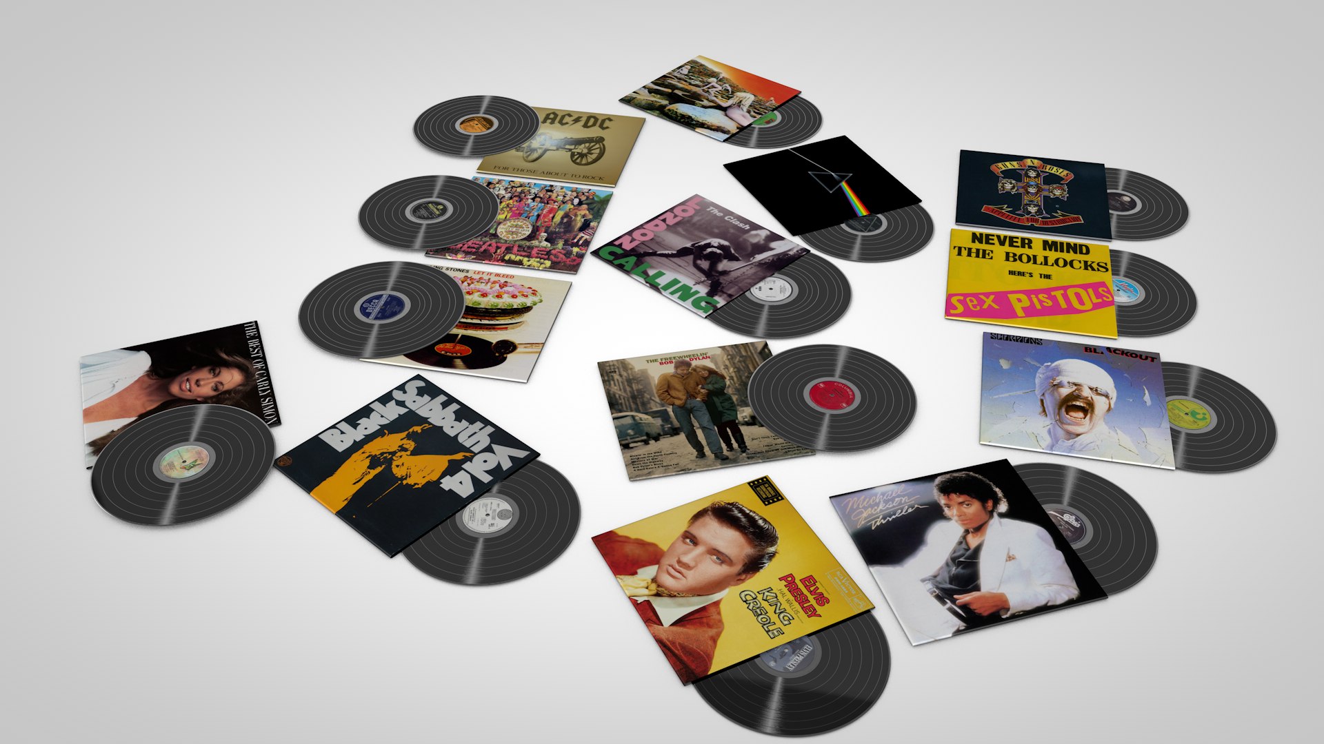 3d Vinyl Records Covers Model