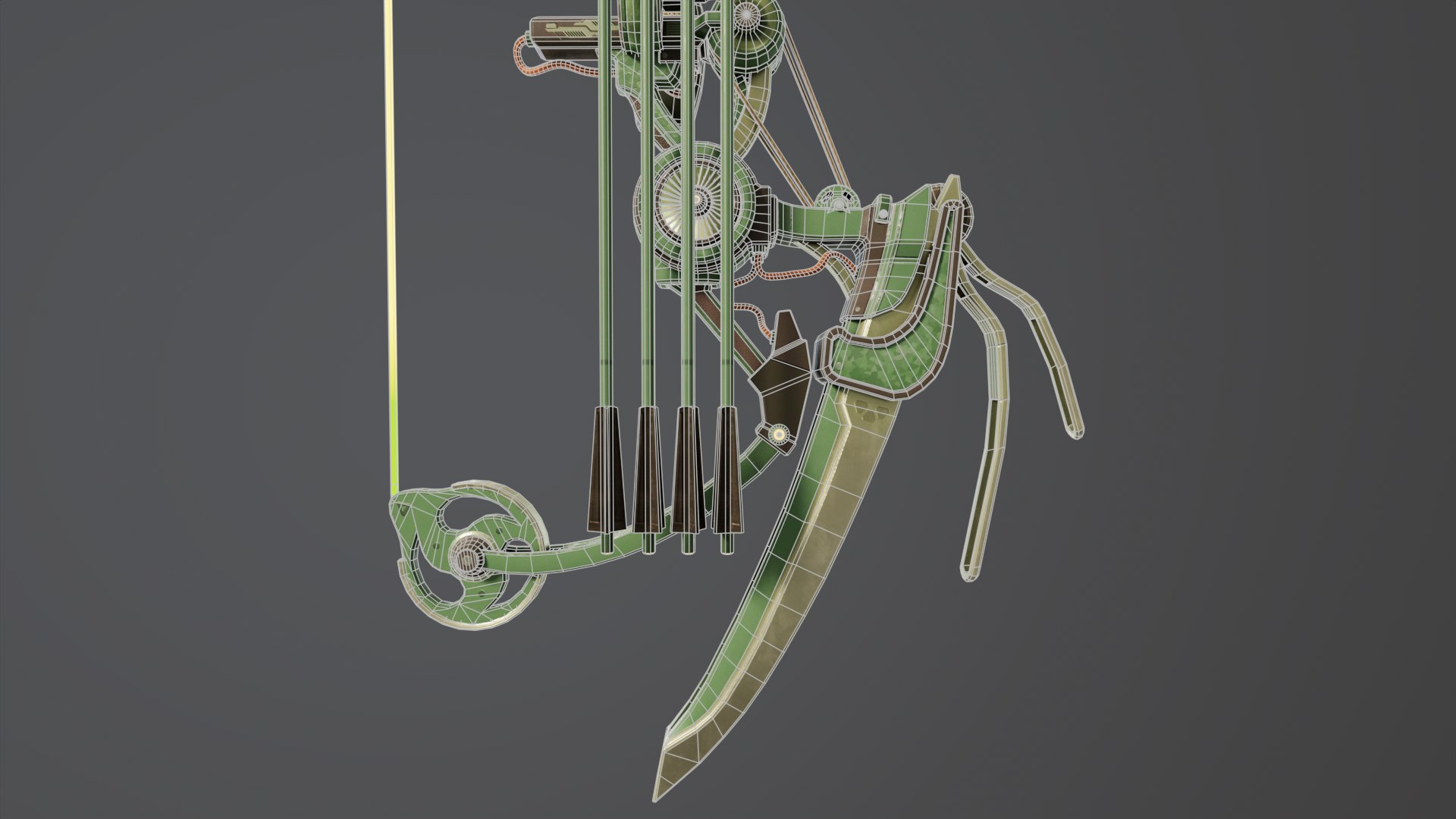 Green Sci-Fi Compound Bow 3D Model - TurboSquid 2231854