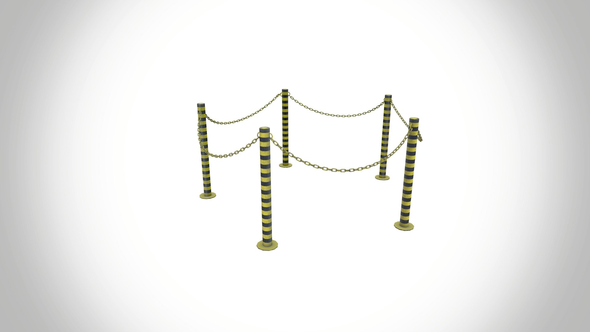 3D Model Chain Barricade - TurboSquid 2256956