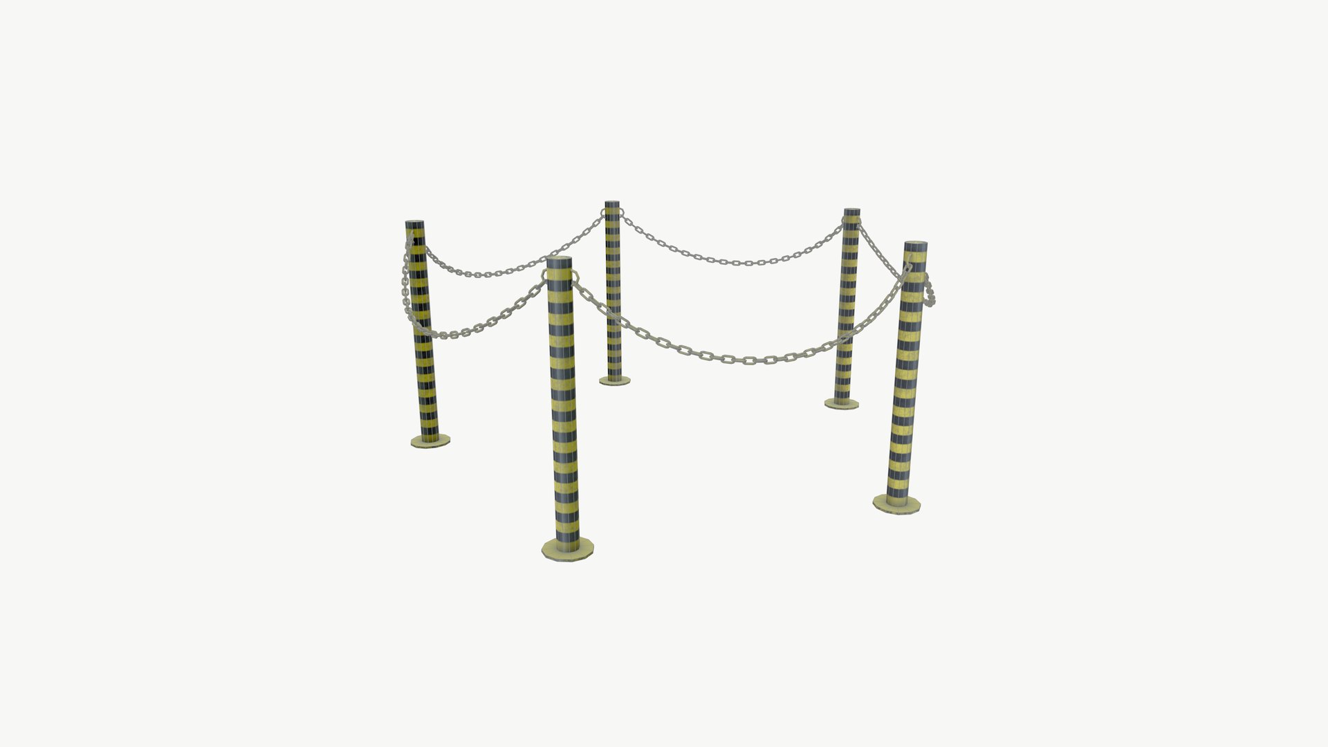 3D Model Chain Barricade - TurboSquid 2256956