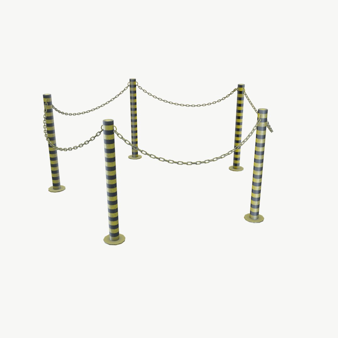 3D Model Chain Barricade - TurboSquid 2256956