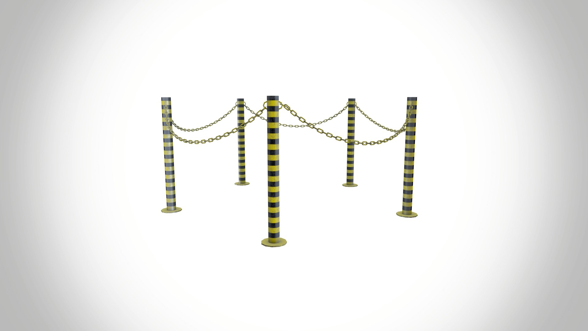 3D Model Chain Barricade - TurboSquid 2256956