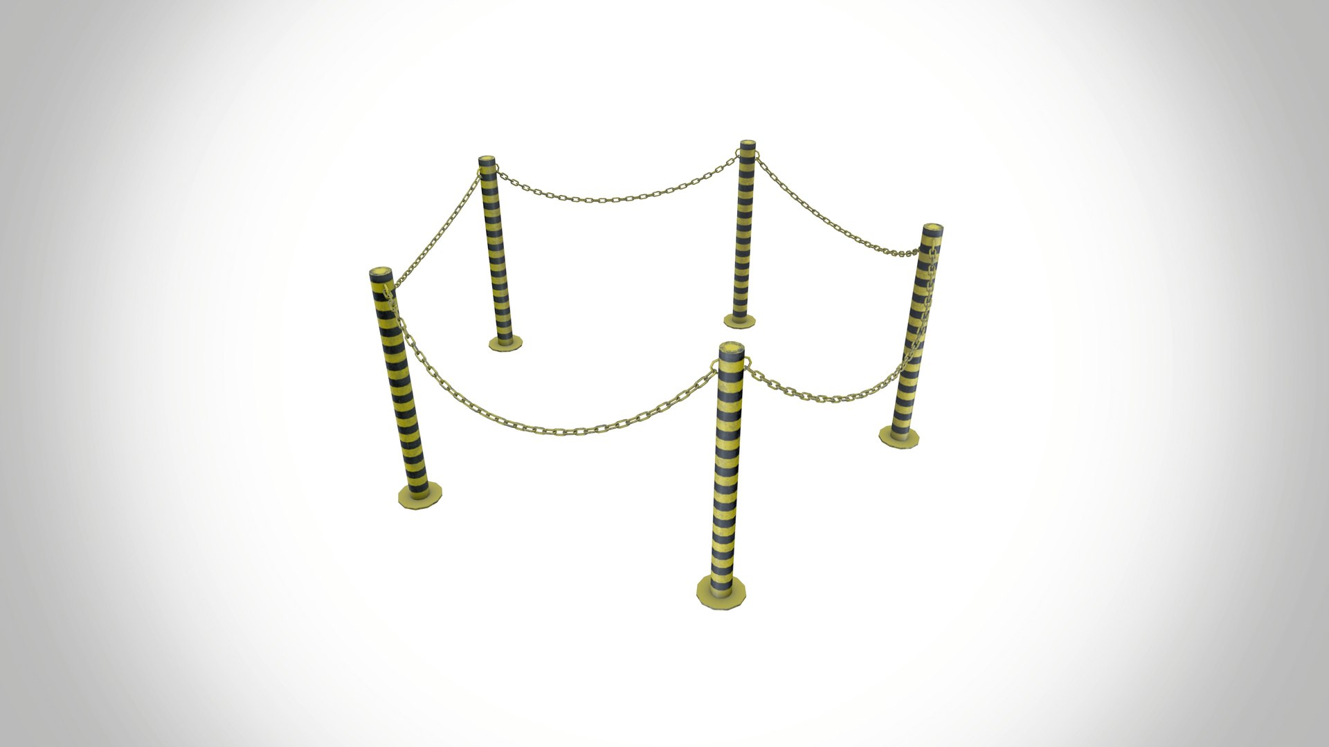 3D Model Chain Barricade - TurboSquid 2256956