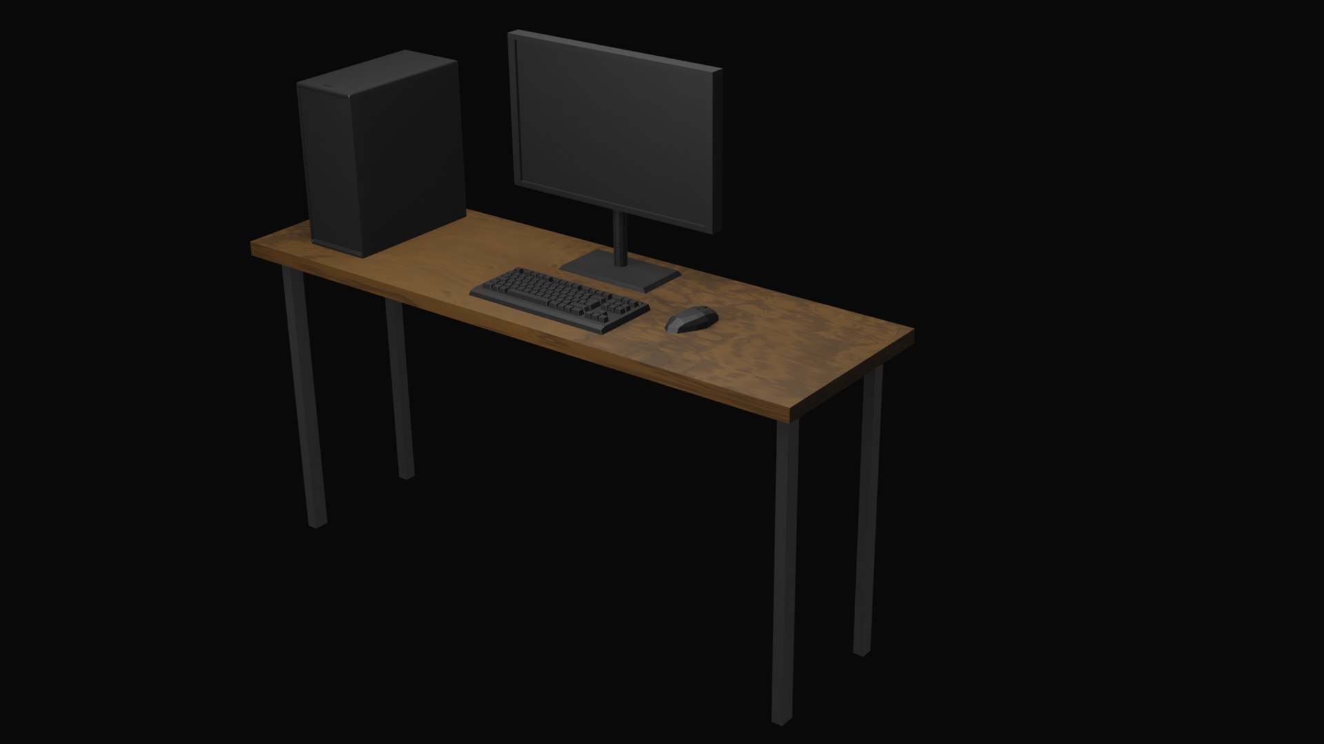 Lowpoly Tabletop Computer Set Model - TurboSquid 2190293