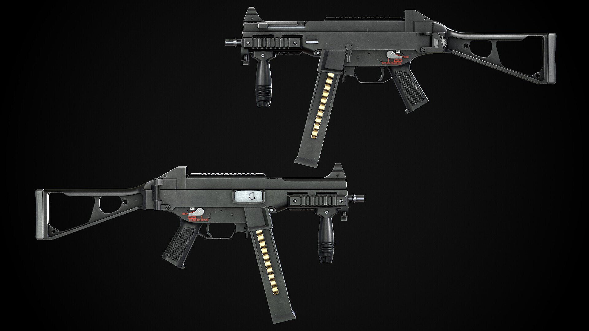 UMP 45 AAA Game Ready PBR Low-poly 3D Model 3D - TurboSquid 2008299