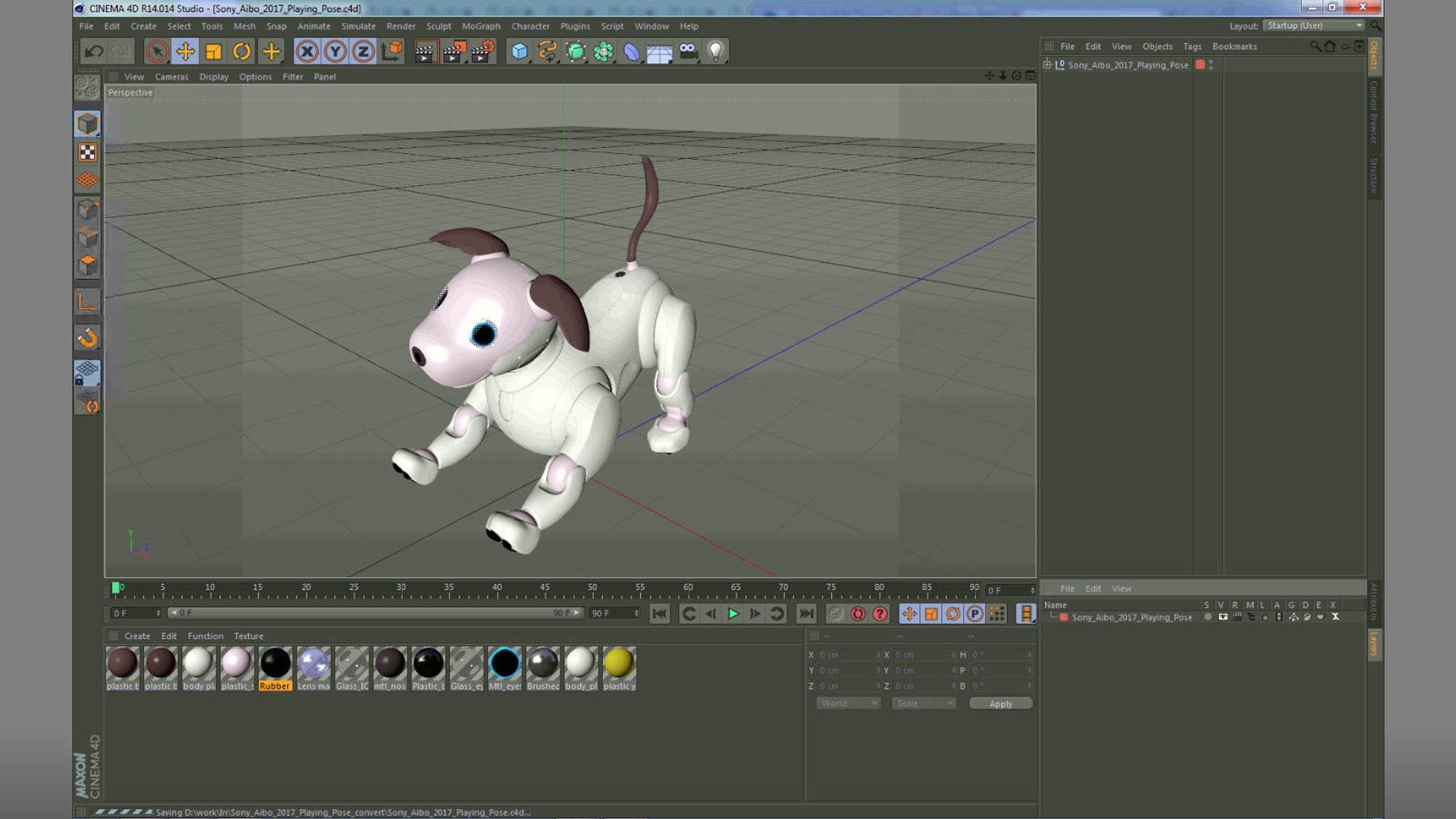 3D Sony Aibo 2017 Playing - TurboSquid 1505903