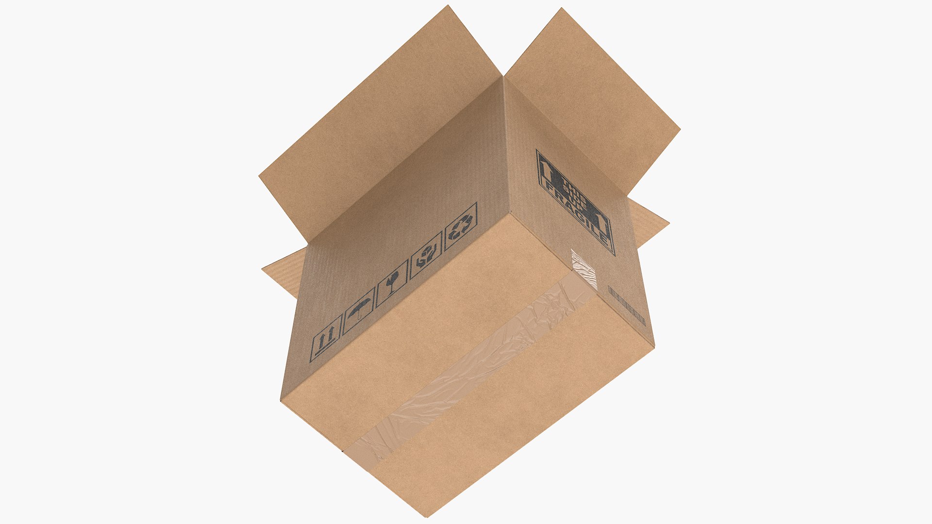 Cardboard Box 5 Open V1 3D Model - TurboSquid 2287082