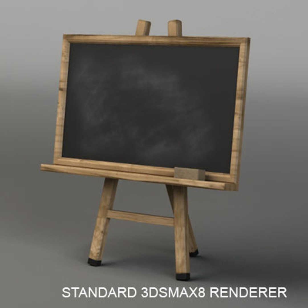 blackboard board 3d model
