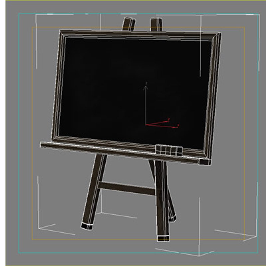 blackboard board 3d model