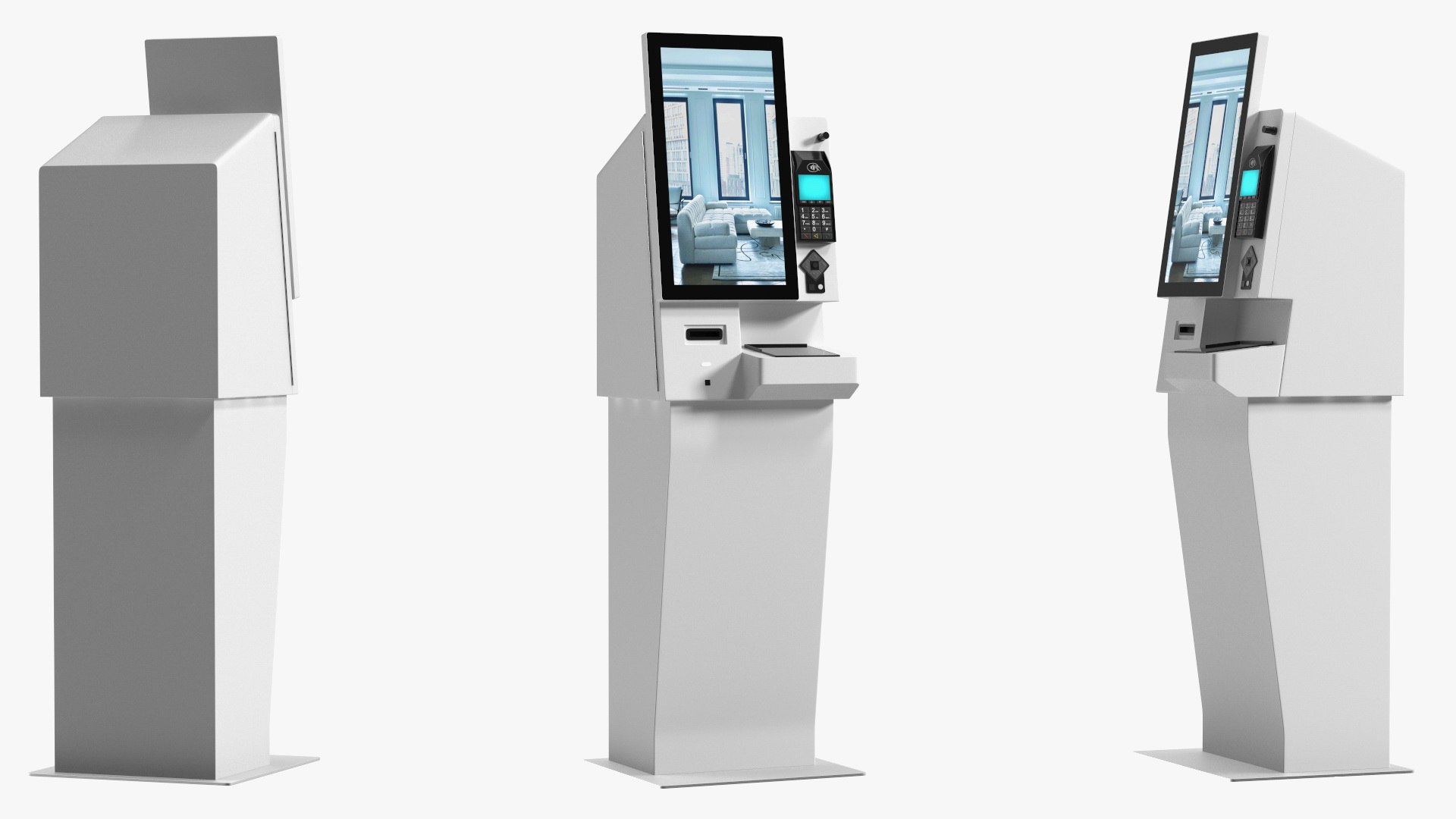 3D Hotel Self Check-In Kiosk - TurboSquid 2248533