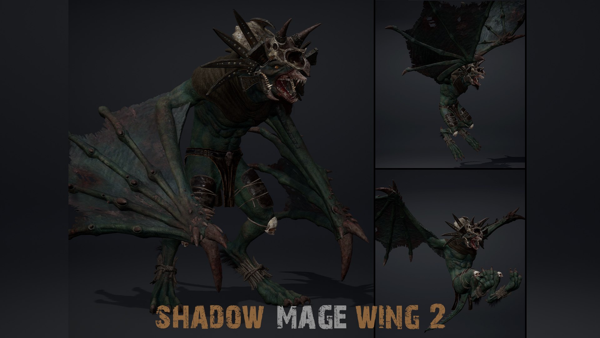 3D Model Shadow Mage Wing2 - TurboSquid 2320961