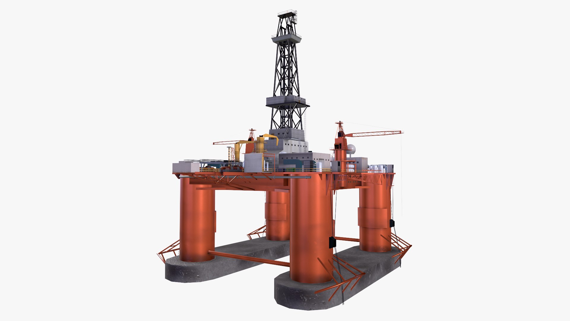 modelo 3d Oil Rig with LOD - TurboSquid 1878732