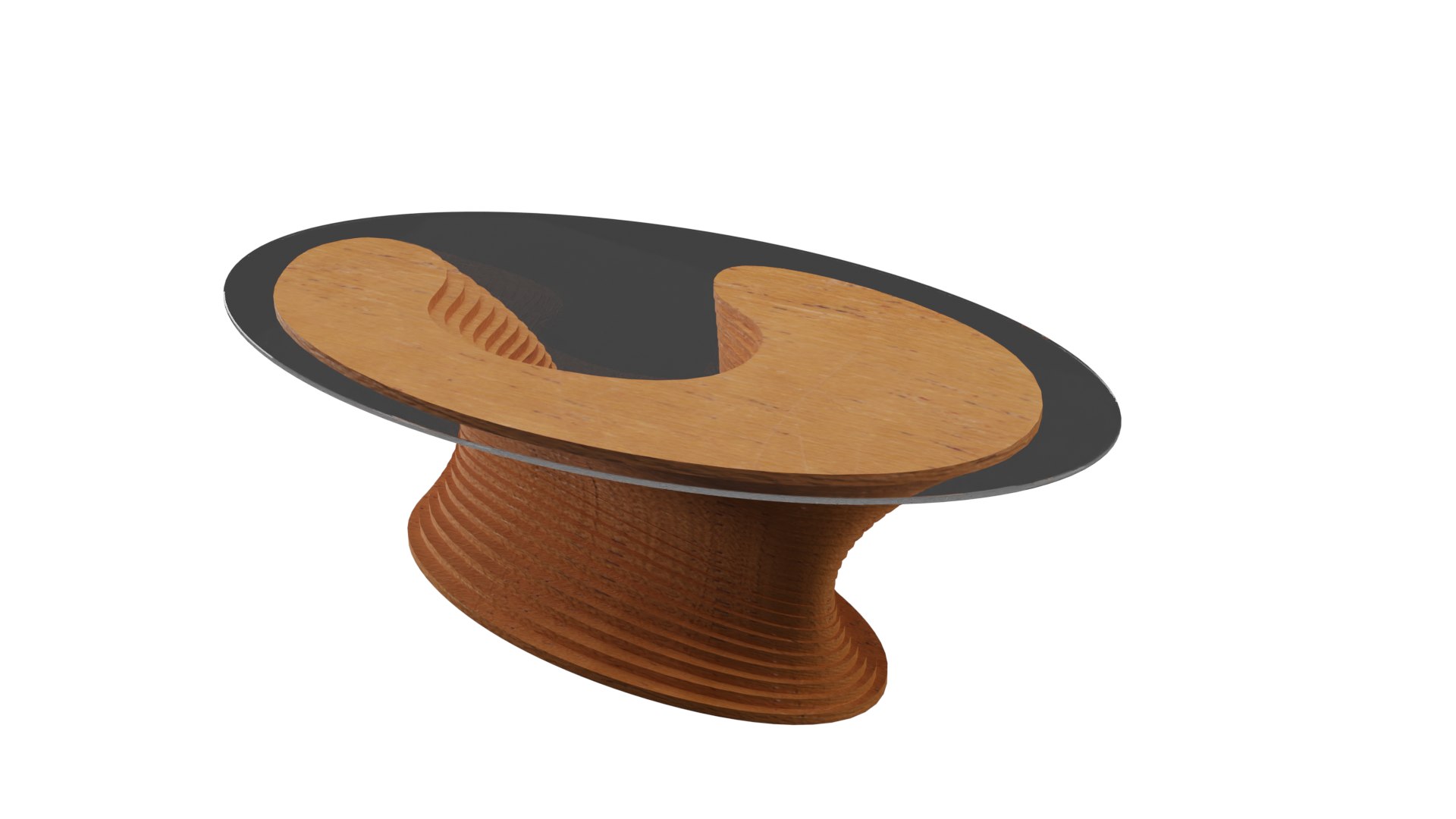 Parametric Wavy Wooden Furniture 02 - Coffee Table Model - TurboSquid ...