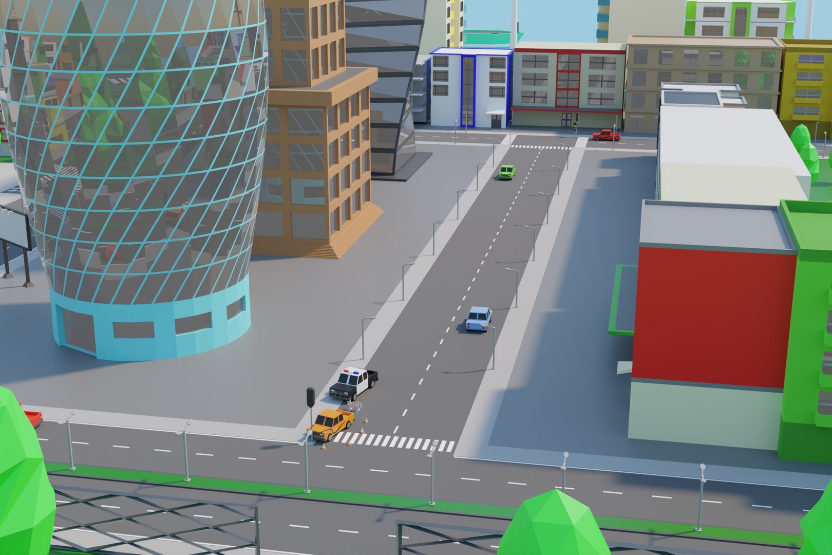 Low Poly City - Urban Model - TurboSquid 2058852