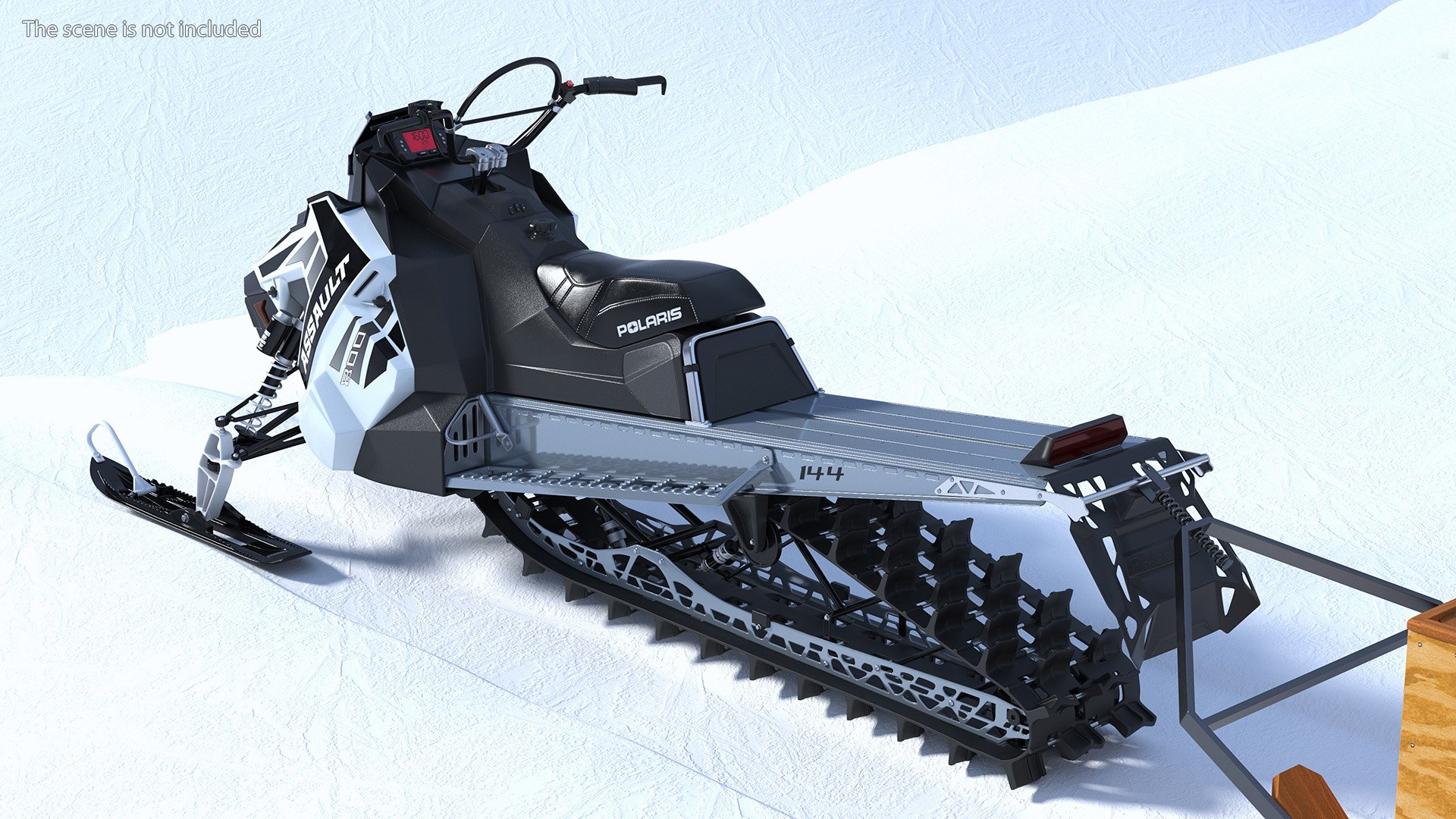 3D Snowmobile Whith Box Freight Sled Rigged For Maya Model - TurboSquid ...