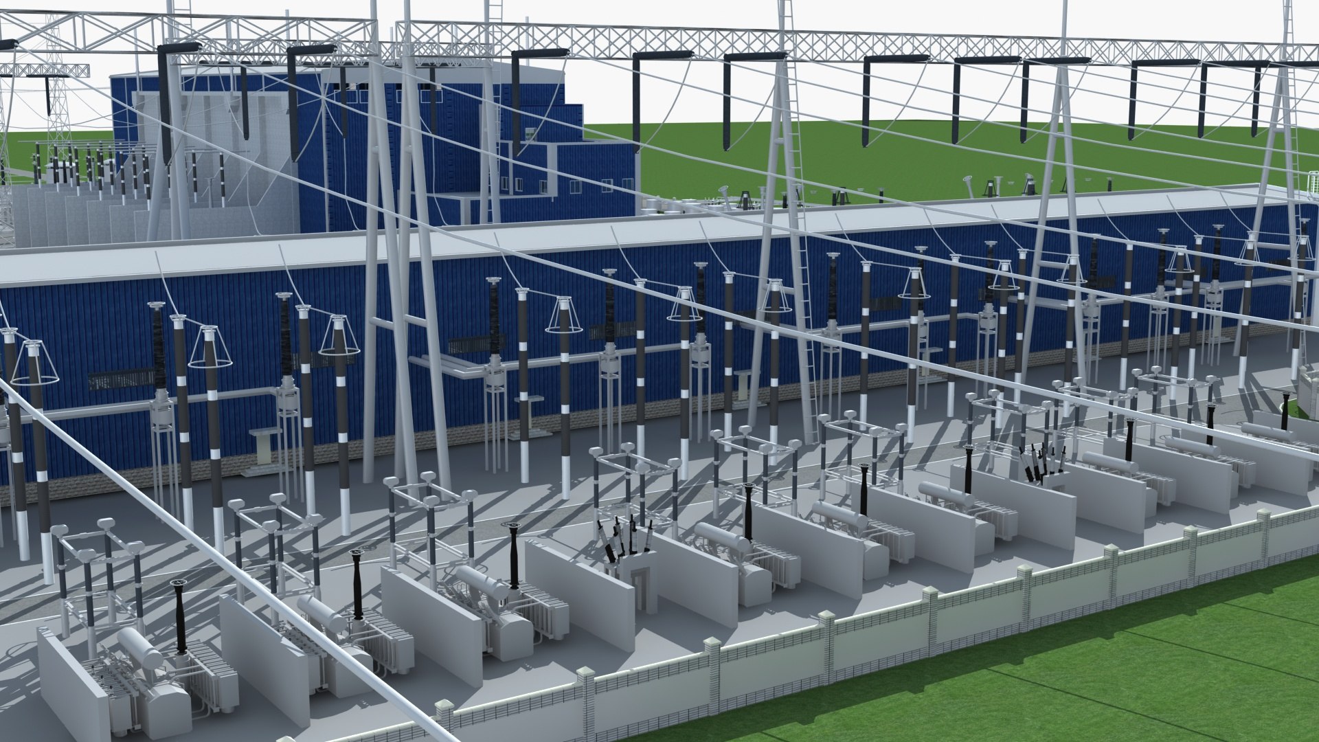 3D Substation Model - TurboSquid 2382217
