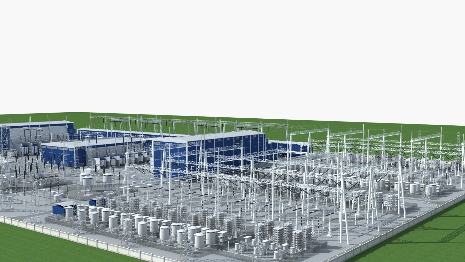 3D Substation Model - TurboSquid 2382217