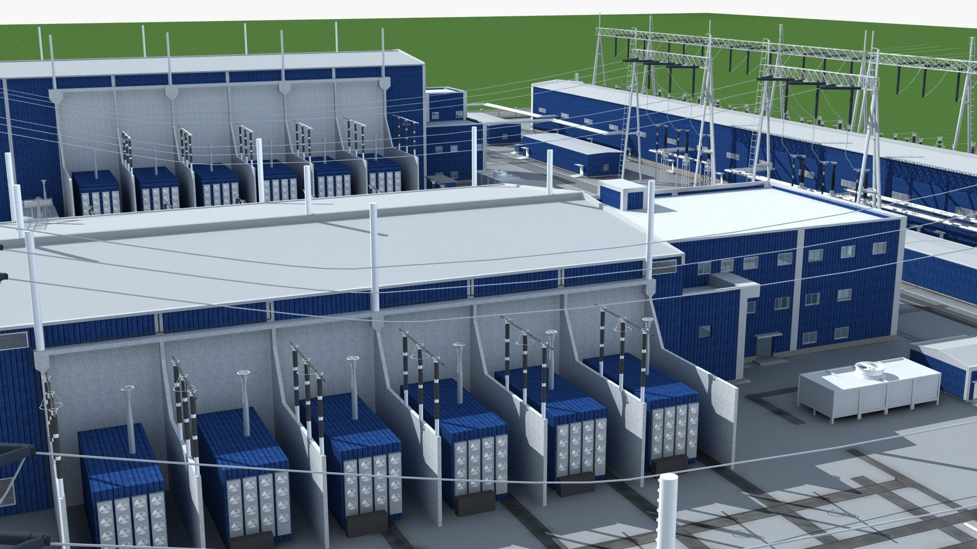 3D Substation Model - TurboSquid 2382217