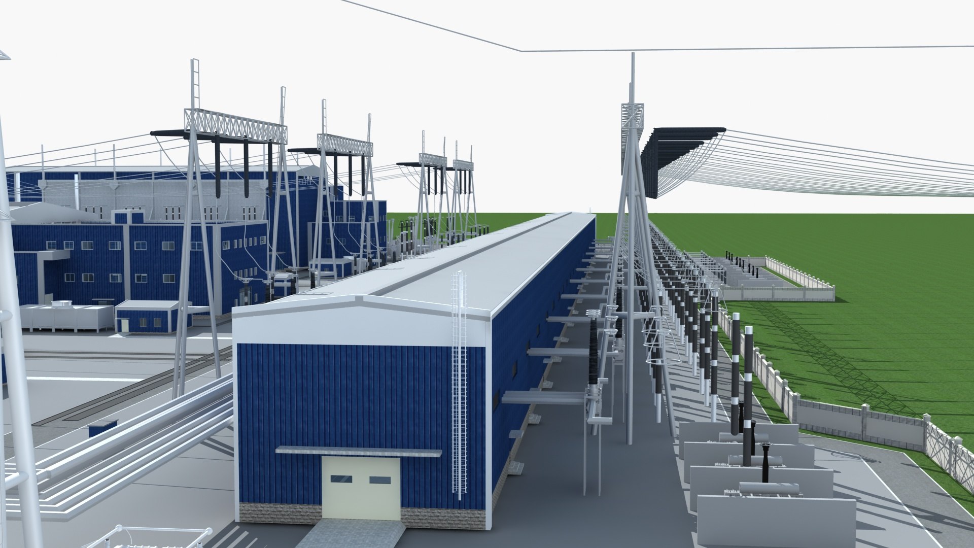 3D Substation Model - TurboSquid 2382217