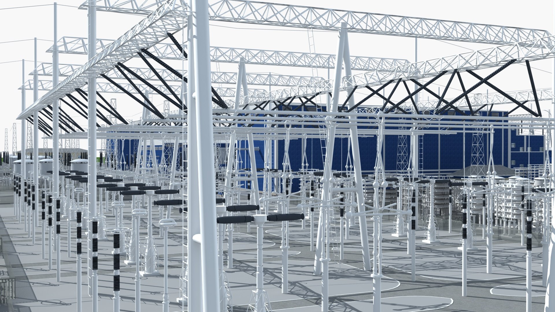 3D Substation Model - TurboSquid 2382217