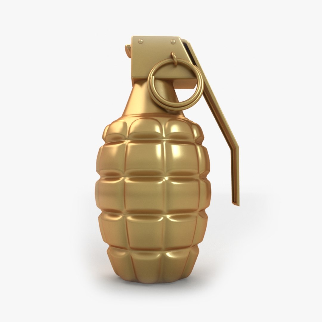 golden grenade 3d model