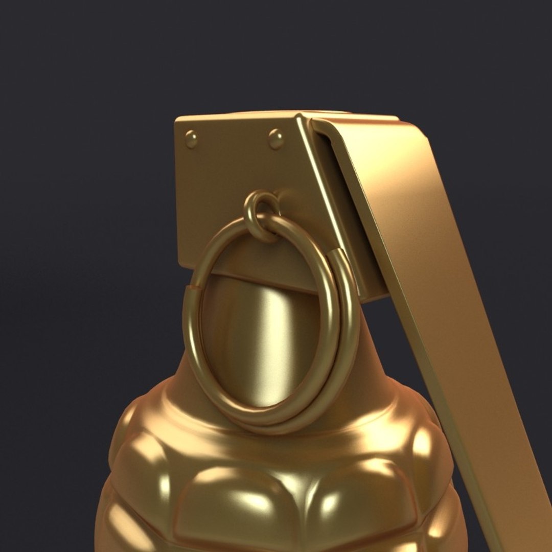 Golden Grenade 3d Model