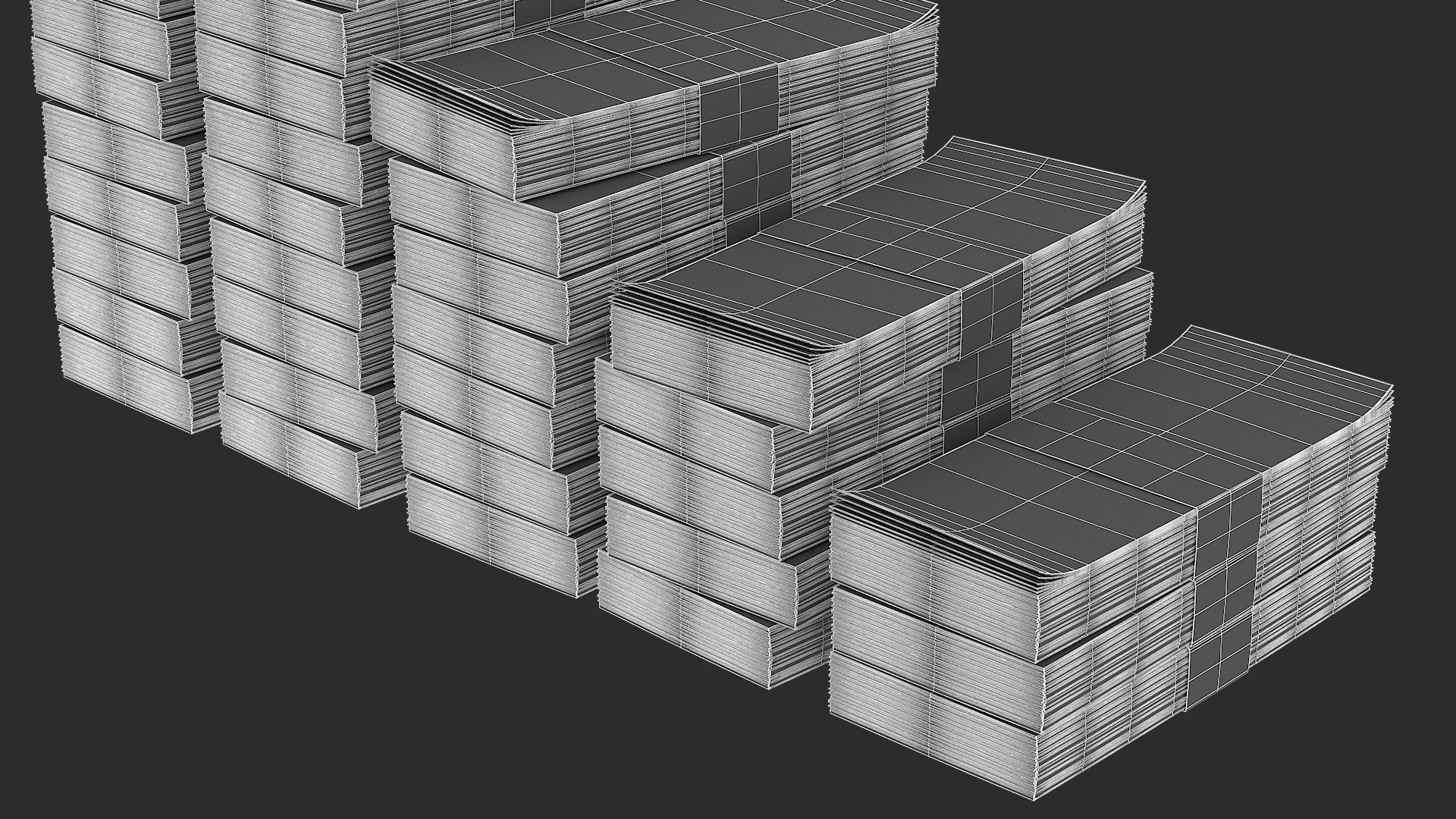 100 Dollar Bill Stepped Stacks 3D Model - TurboSquid 1972368