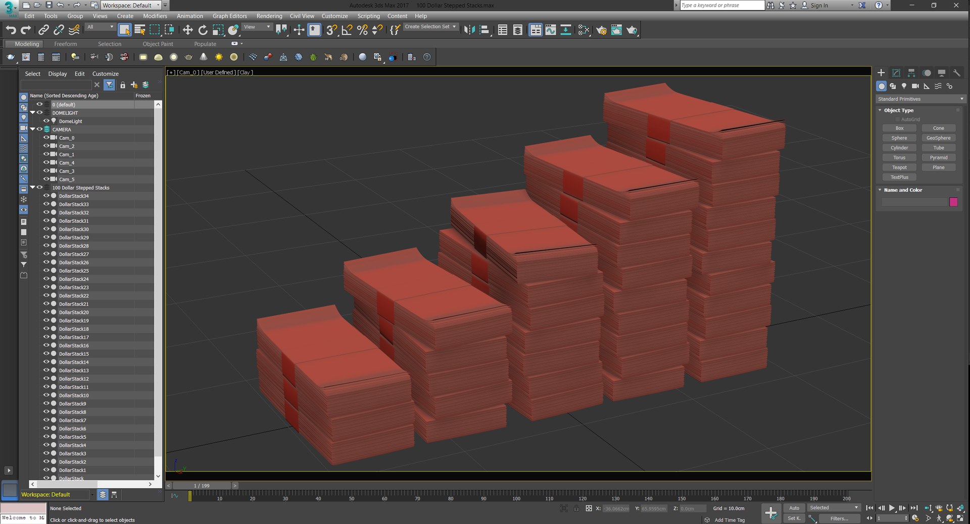 100 Dollar Bill Stepped Stacks 3D Model - TurboSquid 1972368