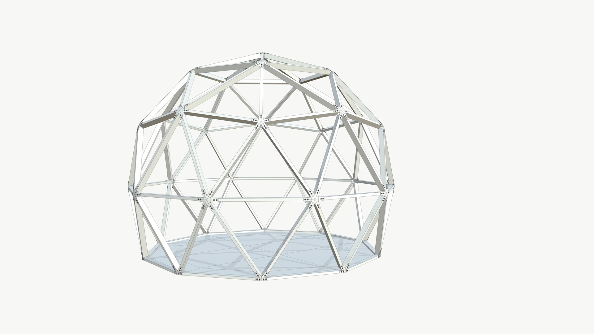 3D Geodesic Dome Structure Realistic Model - TurboSquid 2136923