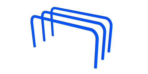 3D Triple bars - TurboSquid 1927337