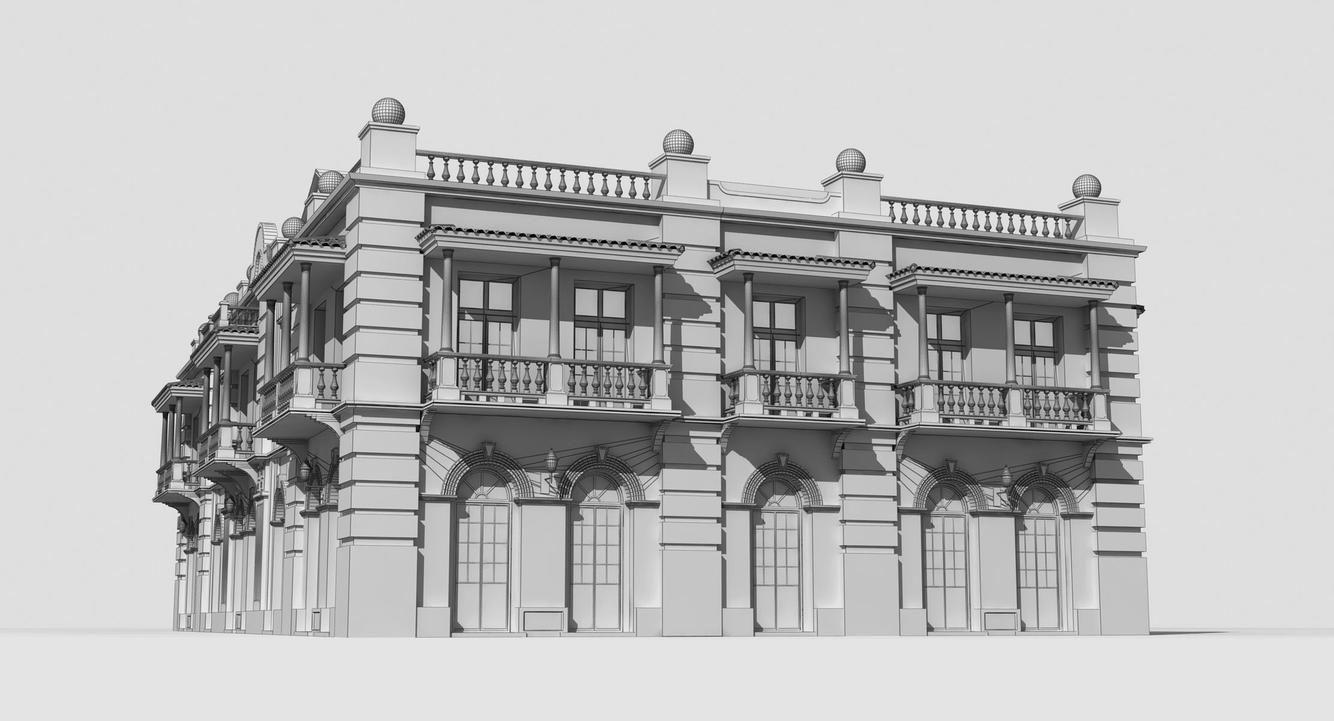 mansion residential building 3d model