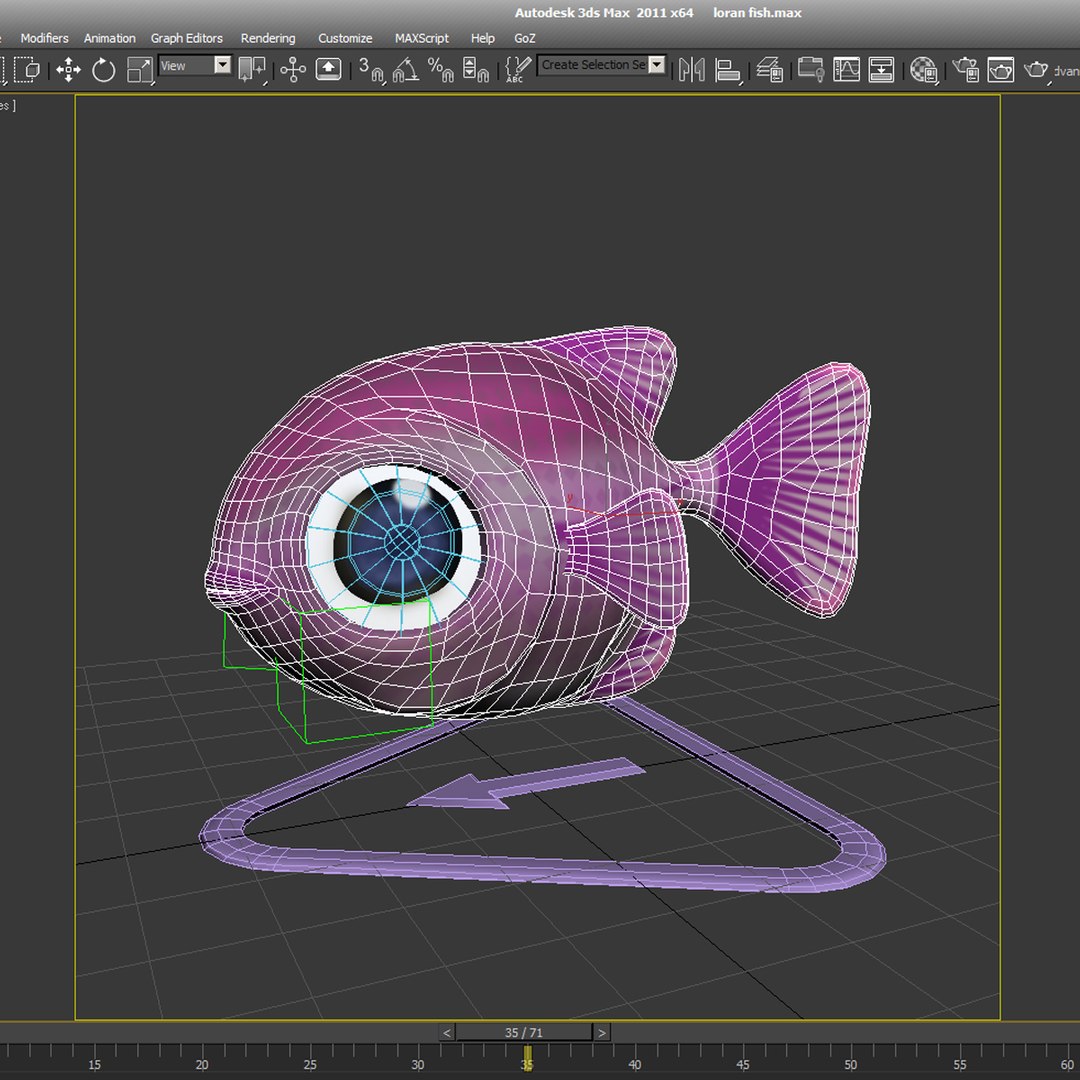 cartoon loran fish 3d model