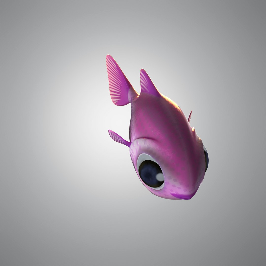 cartoon loran fish 3d model