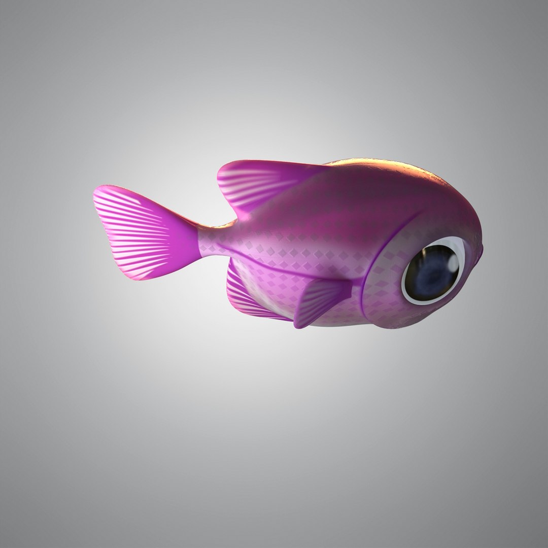 cartoon loran fish 3d model